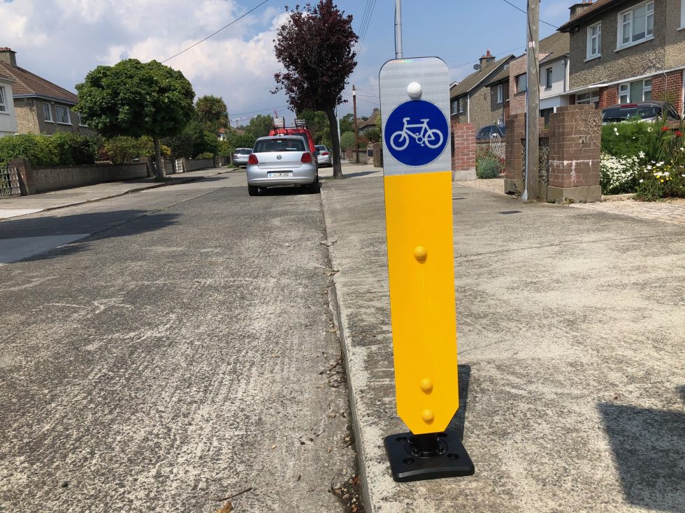 Narrow Hazard Cycle Lane Bollards | PWS Signs