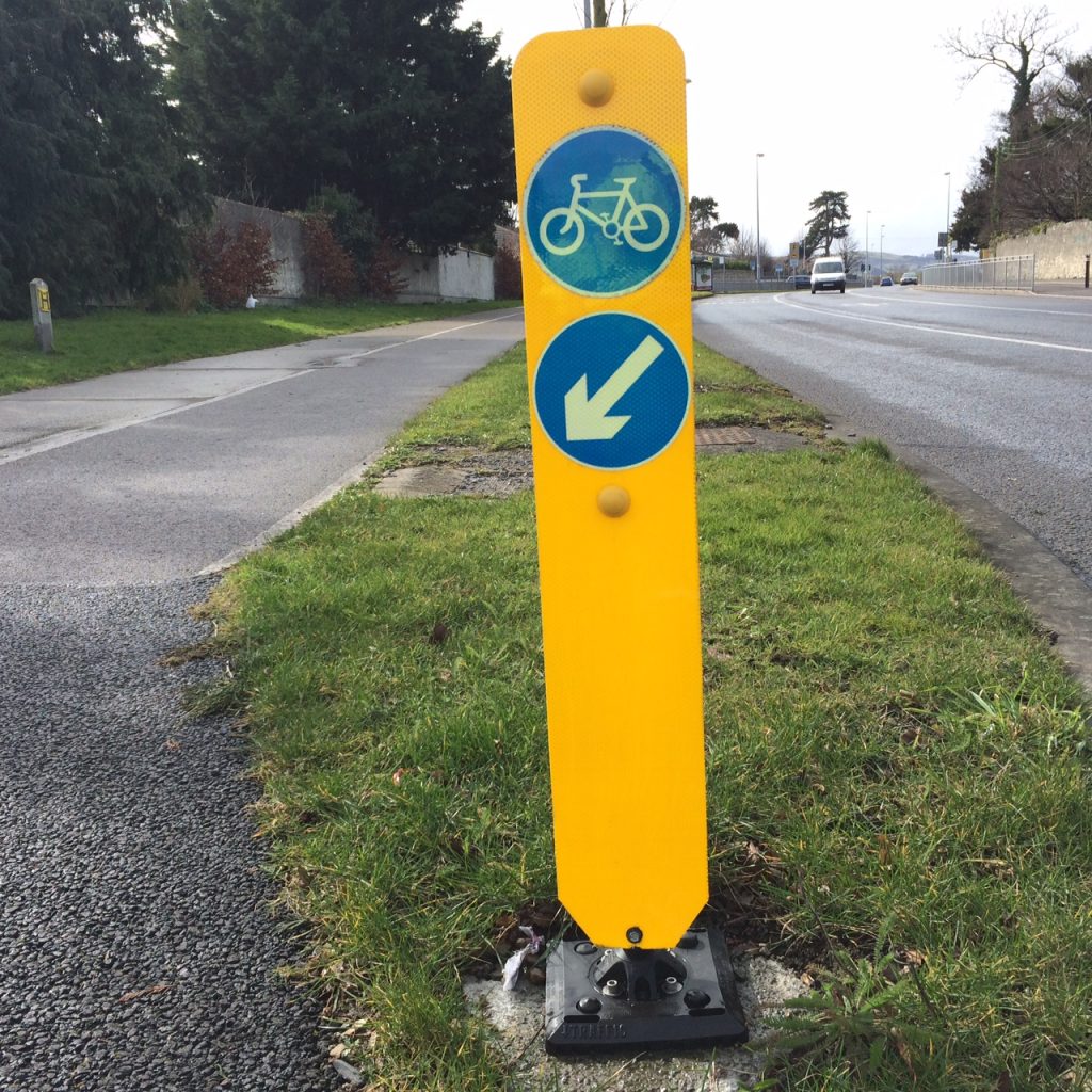 Narrow Hazard Cycle Lane Bollards | PWS Signs