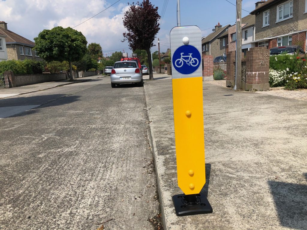 Narrow Hazard Cycle Lane Bollards | PWS Signs